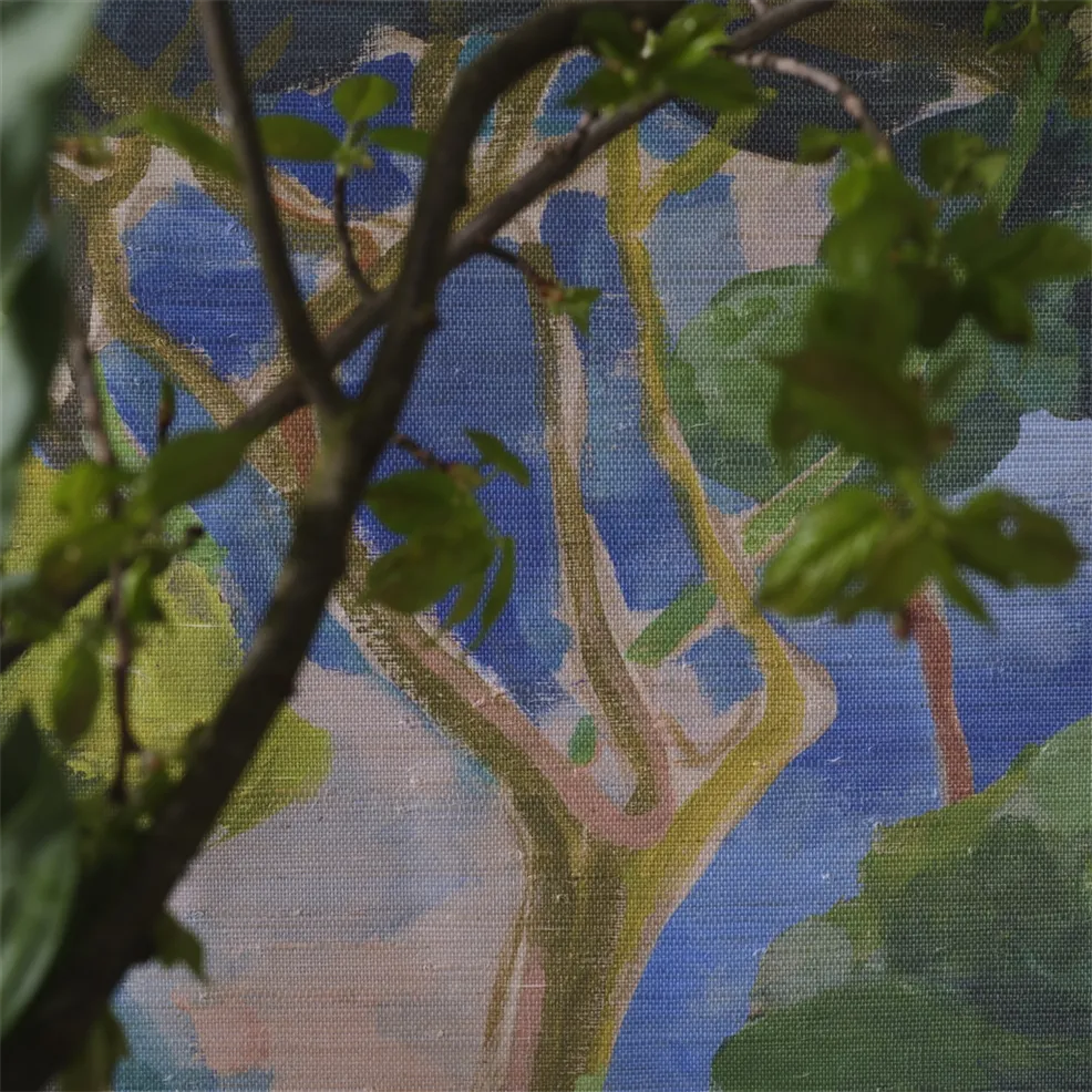 Matsu Grasscloth Cobalt By Designer Guild